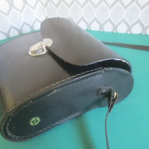Vintage Mid Century Hard Leather Binocular Case With Shoulder Strap ...