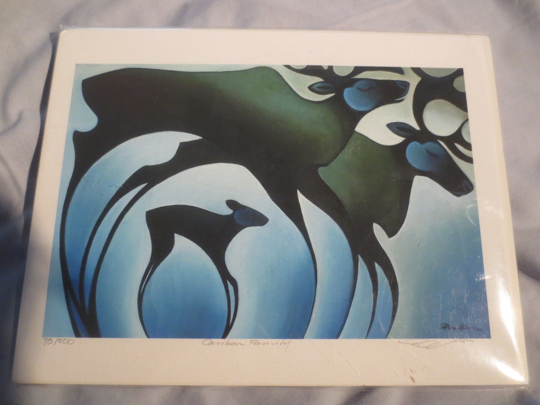 Nathalie Parenteau's Limited Signed Giclee Edition caribou Family Art ...