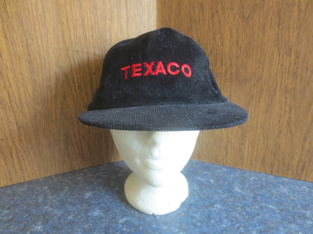 Vintage Brand New Black Ribbed Corduroy Texaco Gas Snapback Baseball ...