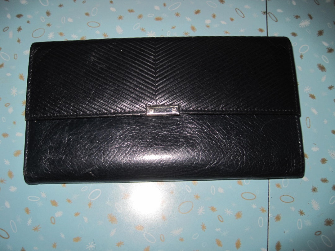 Vintage 1970's Tilley of Canada Real Calf Textured Leather Cheque Book ...