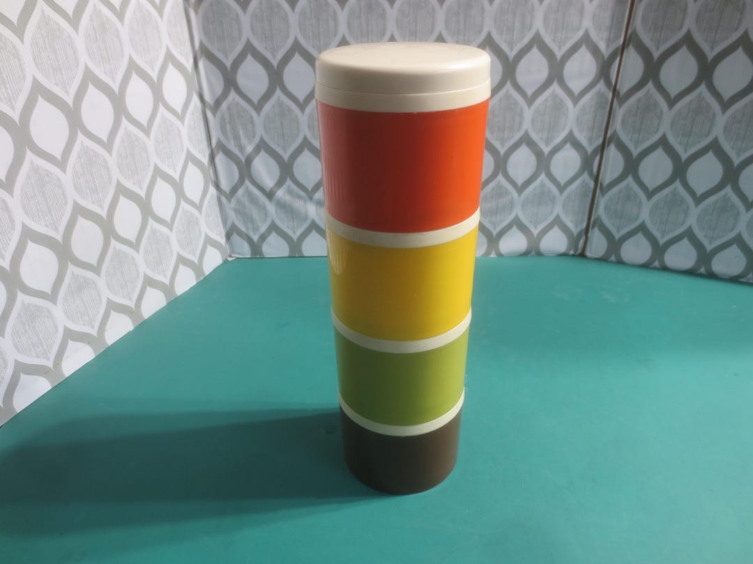 Vintage Mid Century Set of 4 Stacking Tupperware Salt and Pepper and ...