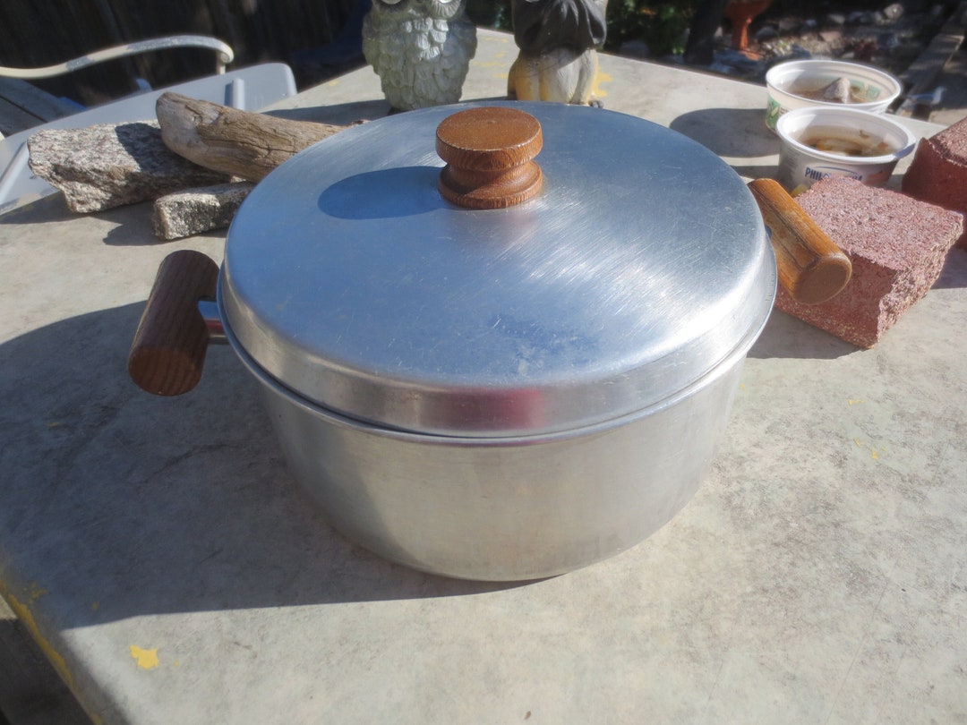 Vintage Mid Century Mirro 5 Qt - 4.7 Liters Solid Aluminum Stock Pot ...