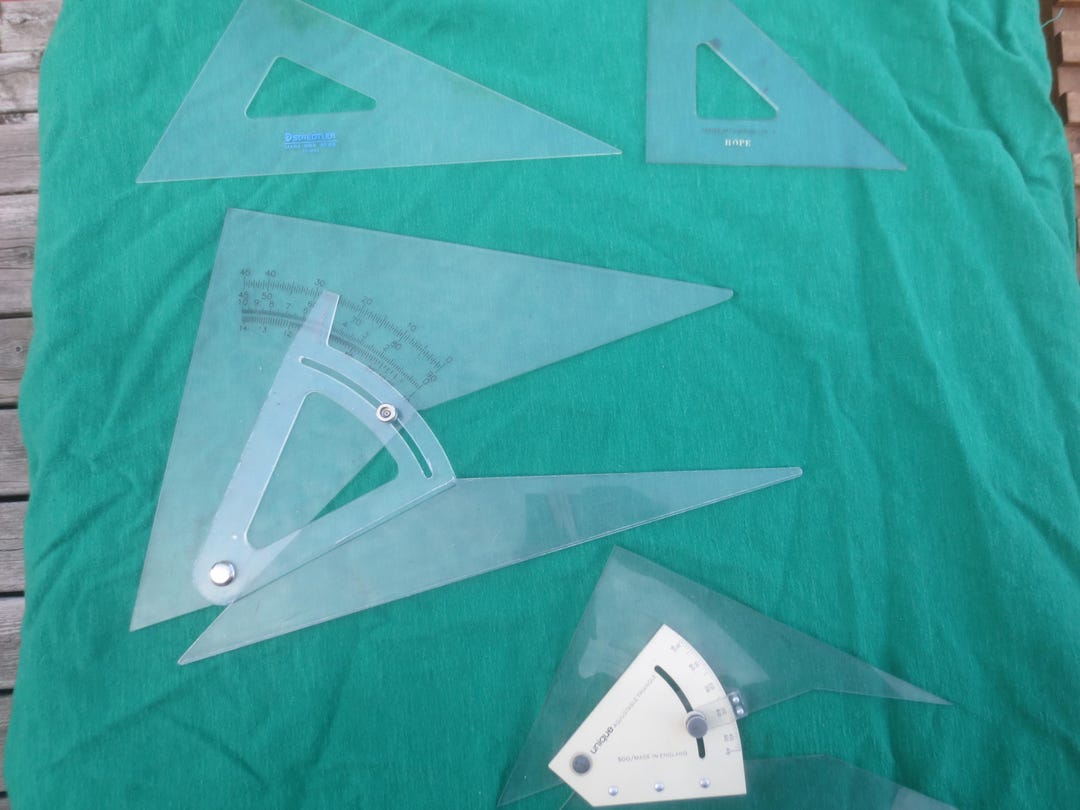 4 Vintage Drafting Drawing Architectural Triangles - Etsy