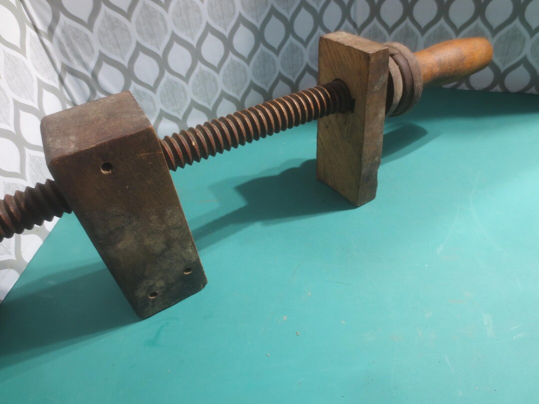 Rare Vintage Antique Late 1800's Wooden Tradesman Book Binder's Clamp ...