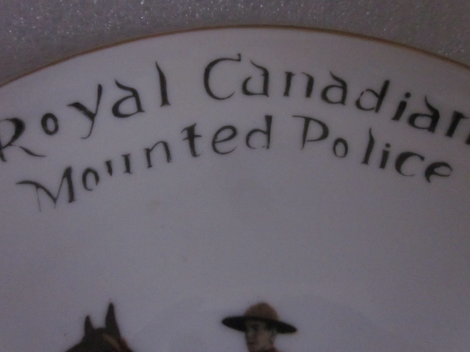 Rare Vintage RCMP Territories Souvenir Coat of Arms Plate W/ Gold Trim ...