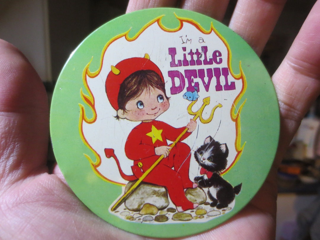 Rare Vintage Fun, Humorous, Whimsical, Cute "i'm a Little Devil" 70's ...