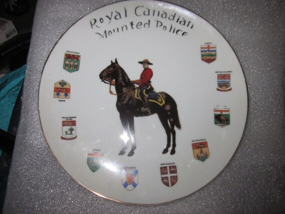 Rare Vintage RCMP Territories Souvenir Coat of Arms Plate W/ | Etsy