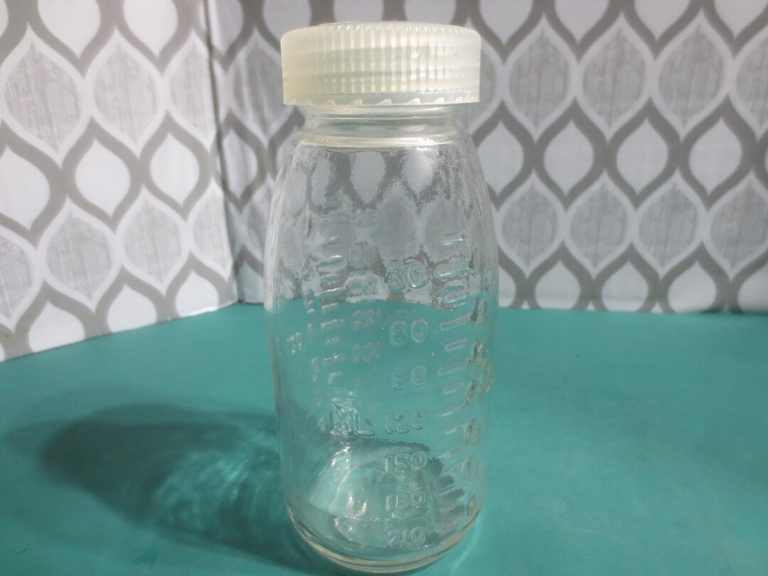 Rare Vintage Nalgene Glass 8 Oz Baby Bottle With Original Hard Plastic ...