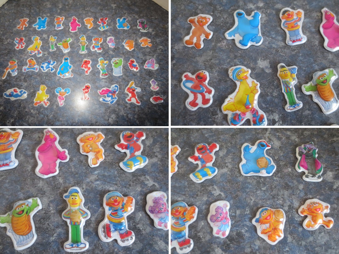 Rare Vintage Mini Sesame Street Workshop "3d" Plastic Bubble Puffy ...