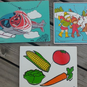 10 Rare Vintage Set of Judy Instructo Judy Company Wooden Tray Learning ...