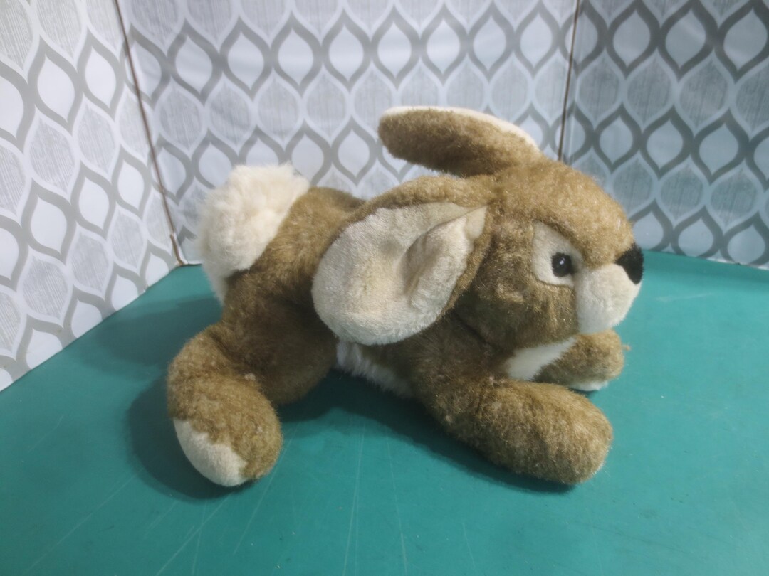 Vintage Fun Cute Adorable Plush Splayed Big Fuzzy Cottontail Bunny ...