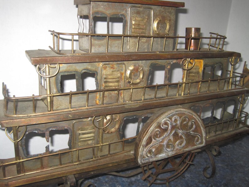 Vintage Copper Tin Paddle Wheel Steam Boat Folk Art Artisan | Etsy