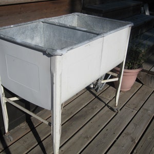 Genuine Authentic Vintage Industrial Commercial Galvanized Metal Steel ...