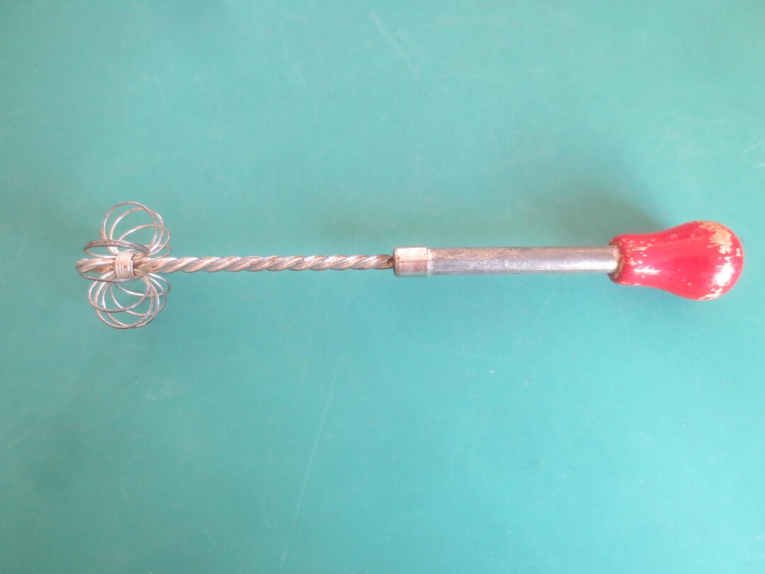 Vintage War Era Pre-atomic Age Red Wooded Handle Stainless Steel ...