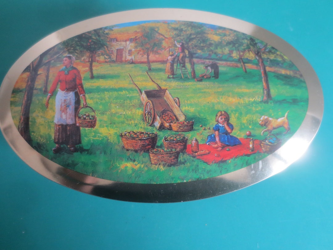 Vintage St. Michael Double Devon Toffee Candy Oval Tin Made in Great ...