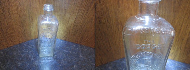 Vintage Antique Rectangular Embalming Bottle from the Dodge Chemical ...