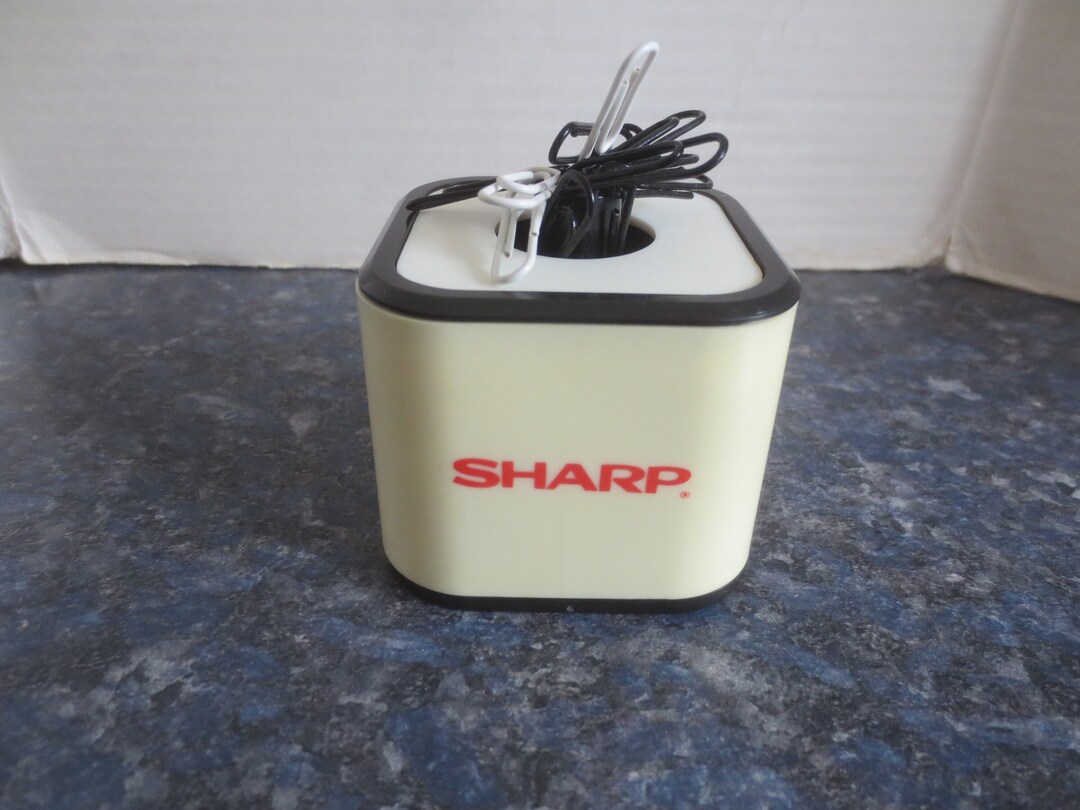 Rare Vintage 1983 Sharp Electronics Plastic Magnetic Paperclip Holder ...