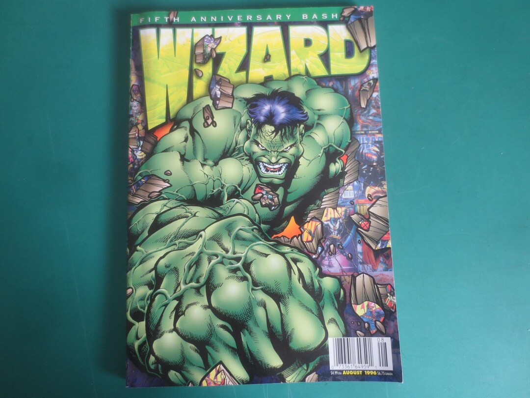 1996 #60 5th Anniversary Edition Hulk Cover Art Edition Wizard Comic ...