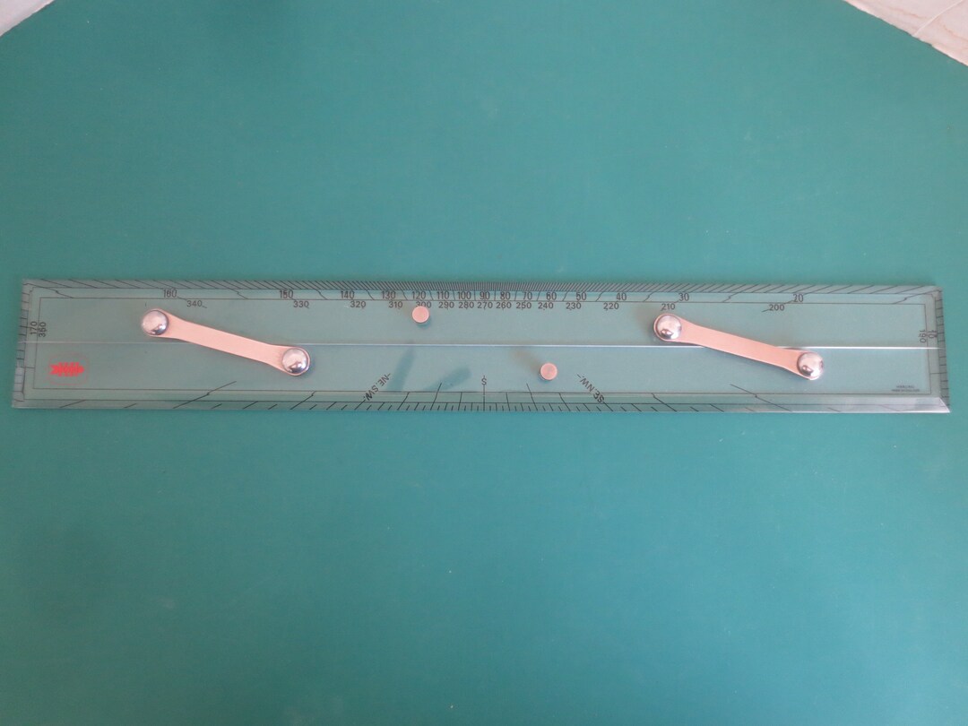 Vintage Harling KH Navigational Nautical Charting Parallel Ruler ...