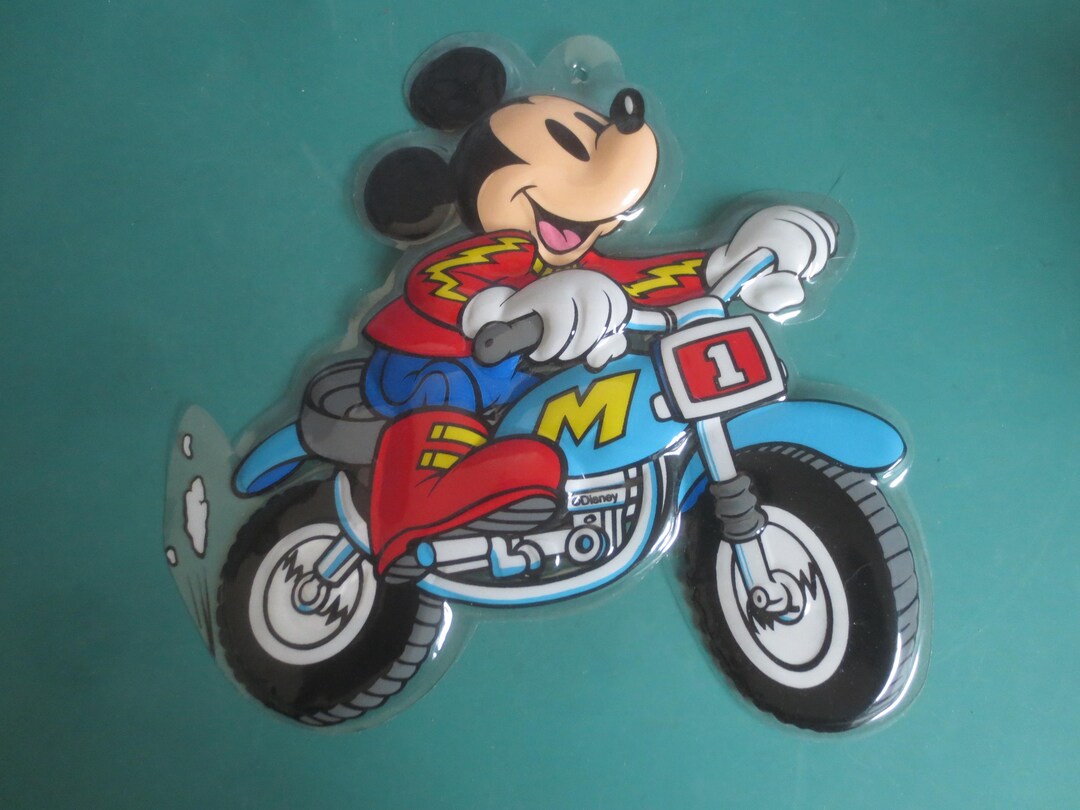 Brand New Vintage Retro Fun Cute Adorable Mickey on a Dirt Bike ...