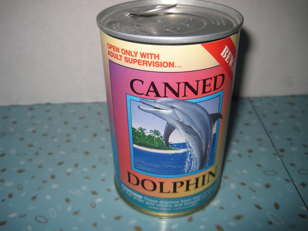 Brand New Collectible Canned Dolphin Plush Stuffed Animal Educational ...