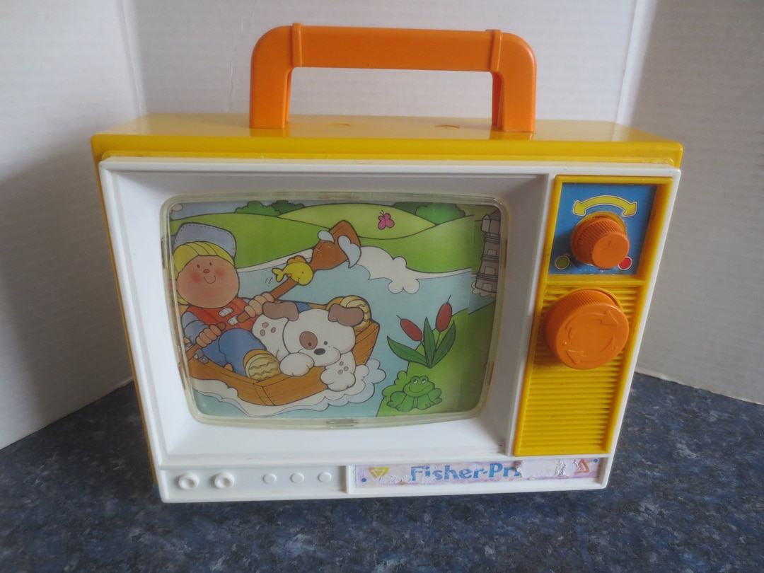 Vintage 1987 Fisher Price TV Music Box Nursery Rhymes London Bridges ...