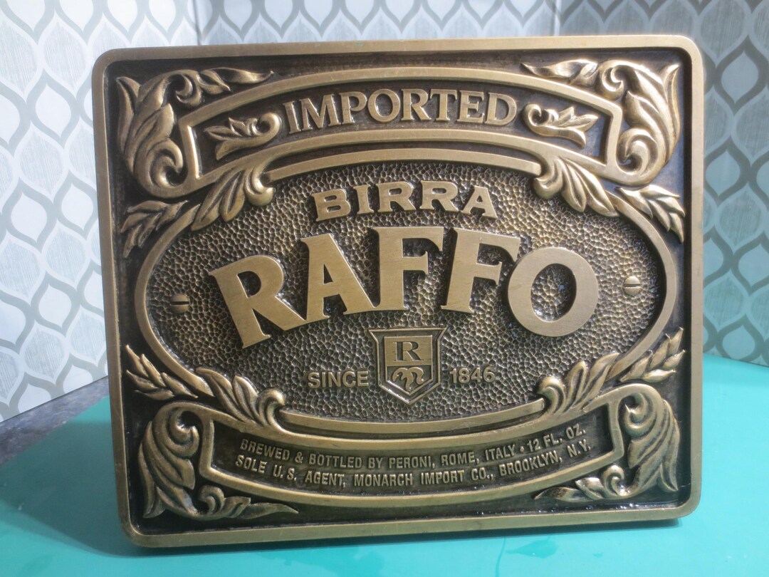 Rare Vintage Mid Century Advertising Italian Imported Birra Raffo Beer ...