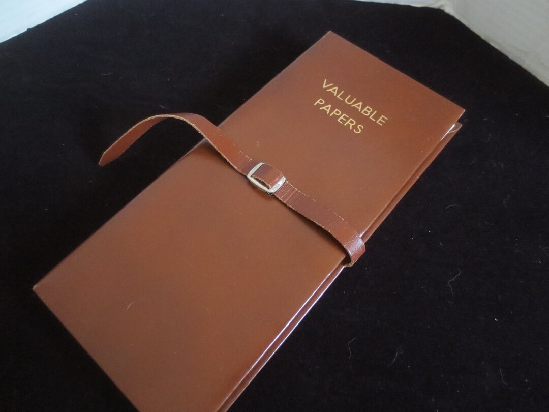 Very Rare Vintage Mid Century Leather Valuable Papers and Documents ...