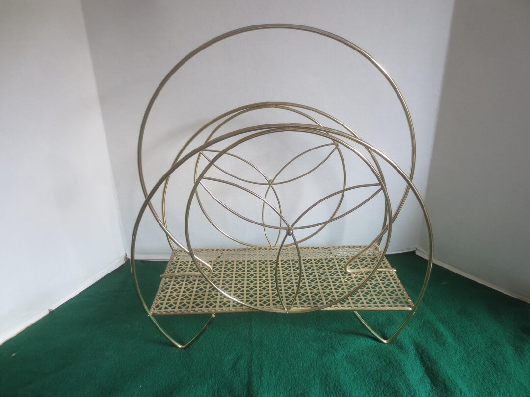 Vintage Mid Century Modern Brass Tri Spoke Flower Pinwheel Design ...