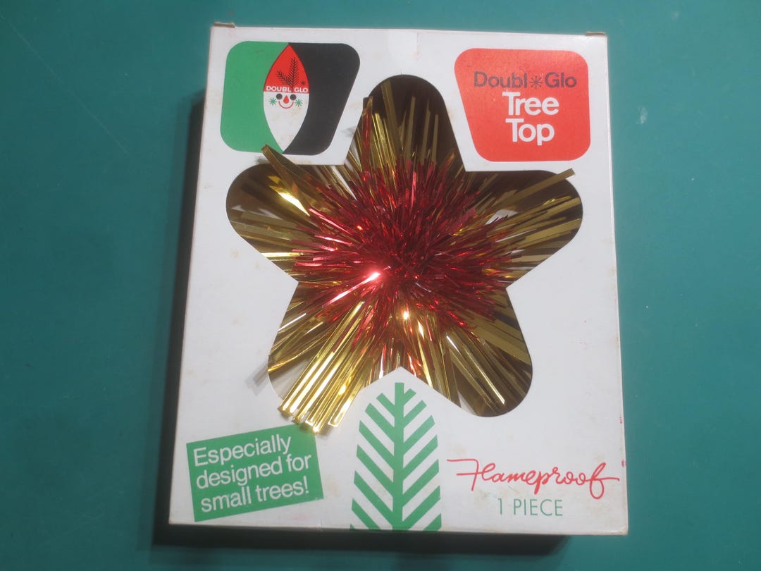 Brand New Vintage Mid Century Post Atomic Age Doubl*glo Tree Top Tinsel ...