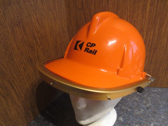 Vintage 1986 CP Rail Safety Hard Hat Helmet with Ed B… - Gem