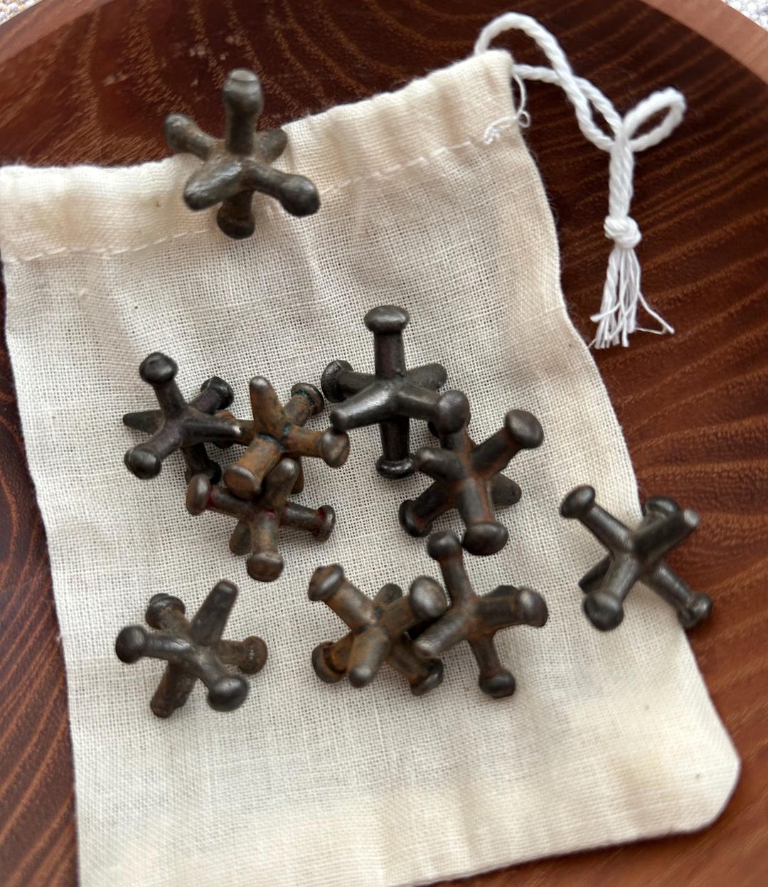 Vintage Cast Iron Jacks Game Pieces / Baby Boomer Toys / Knucklebones ...