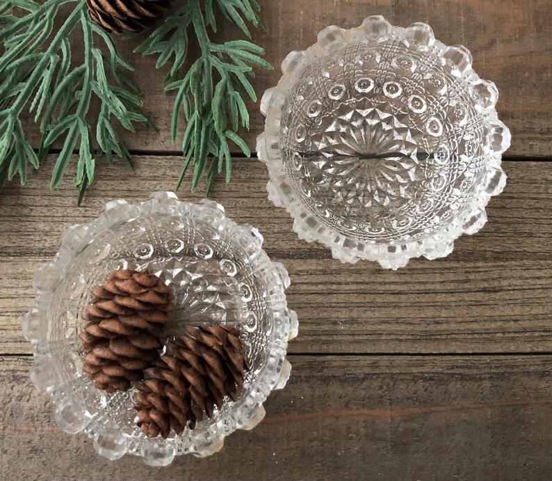 Antique Open Salt Cellar Set / EAPG Pressed Glass Salt Dish - Etsy