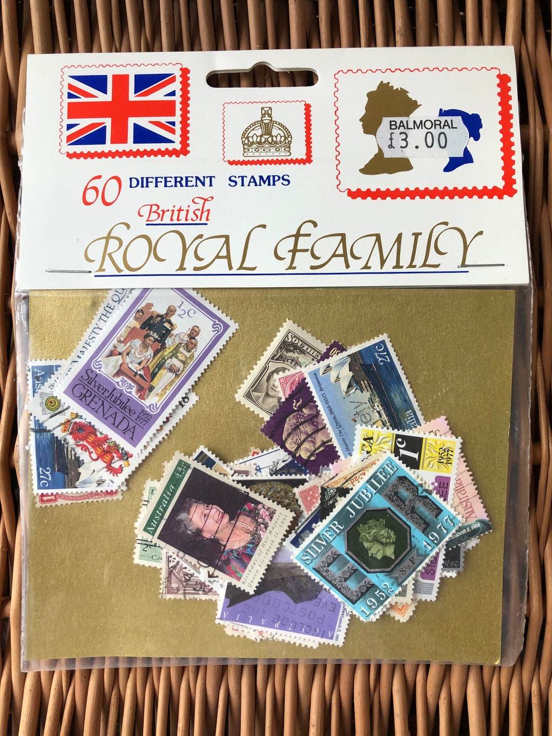 Vintage Royal Family Postage Stamp Lot of 60 / Vintage Scrapbooking ...