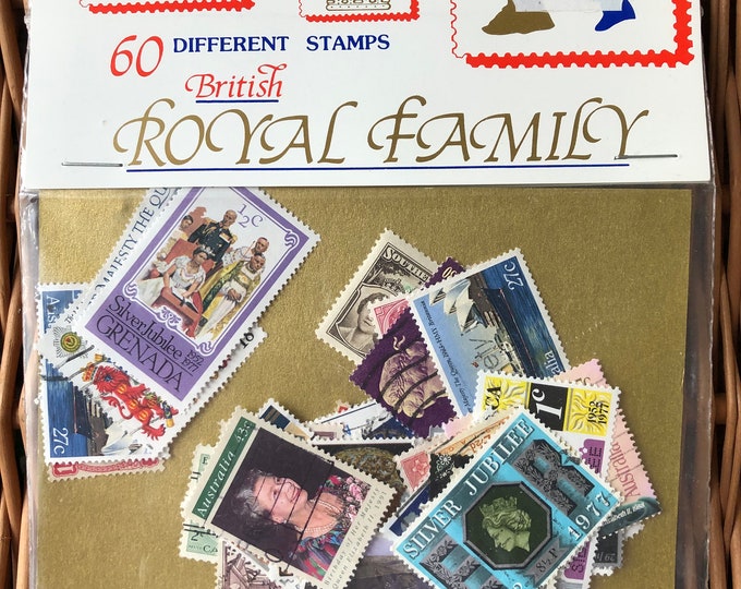 Vintage Royal Family Postage Stamp Lot of 60 / Vintage Scrapbooking ...