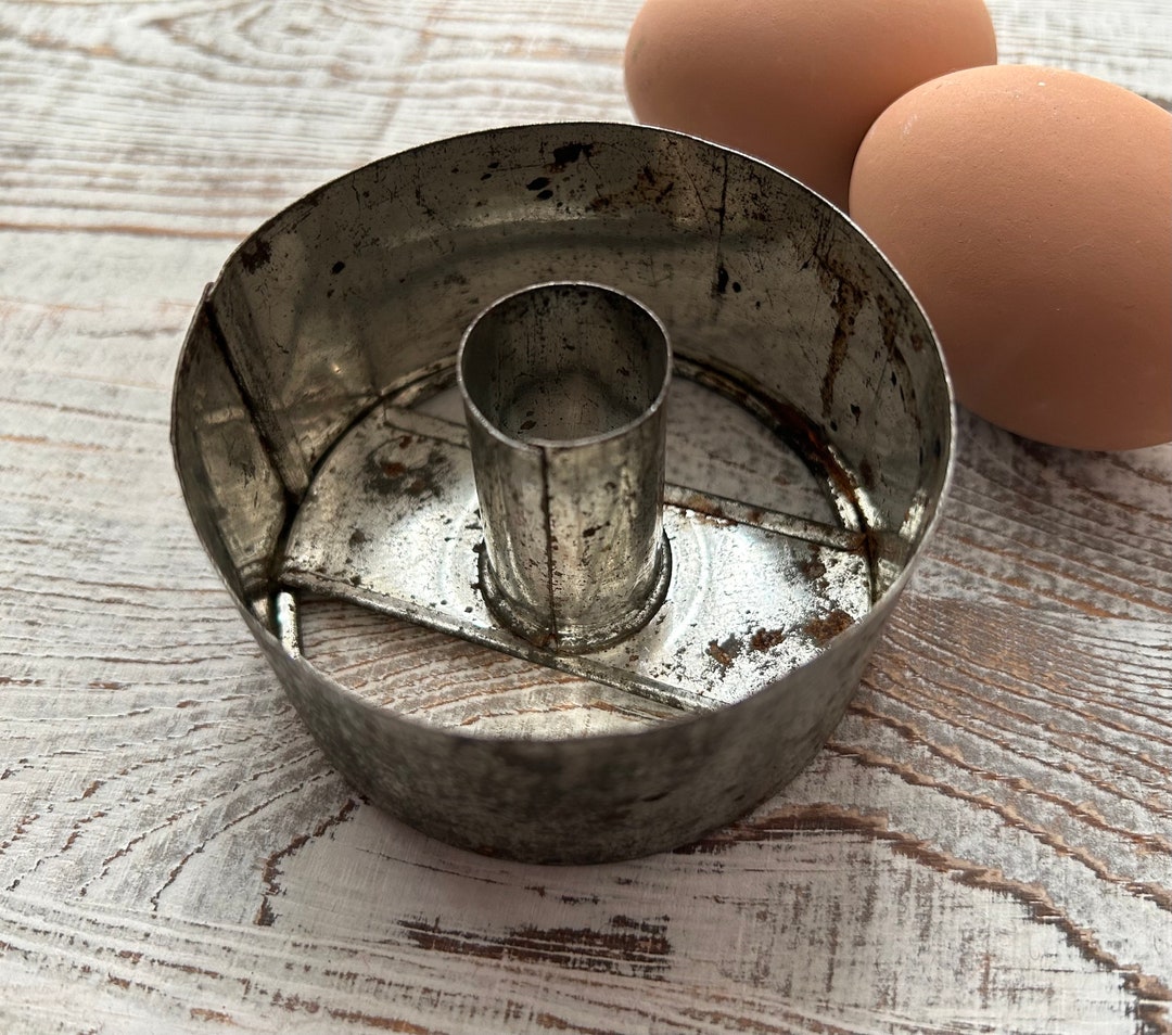 Antique Tin Donut Cutter / Vintage Cake and Cookie Cutter / Vintage ...