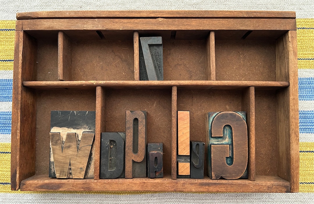 Vintage Wood Printer Block Set / Printing Press Letter Block / Vintage ...