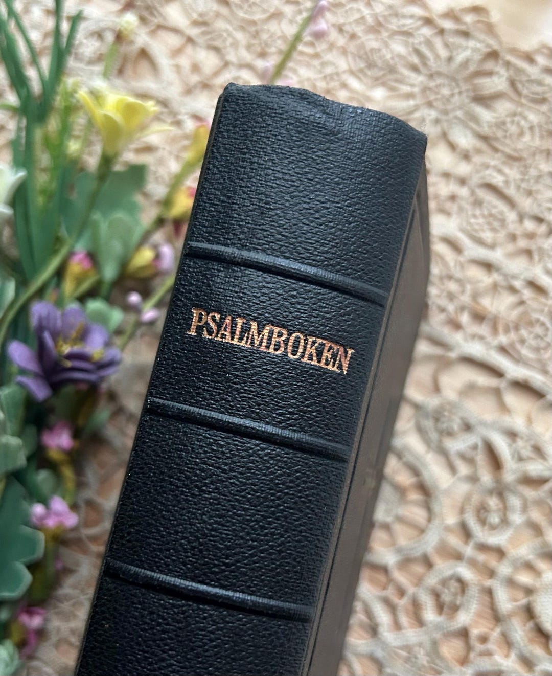1928 Antique Swedish Psalm Book / Leather Hardcover Prayer Book ...