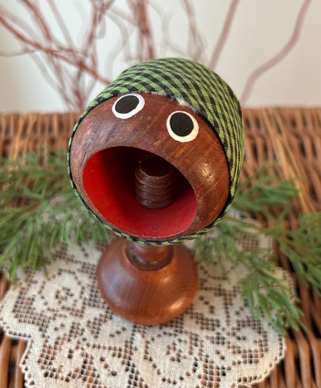 Vintage Mid Century Modern Screw Type Nut Cracker / Whimsical Nut ...