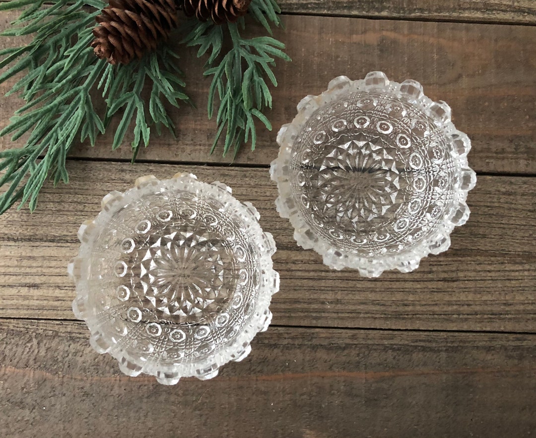 Antique Open Salt Cellar Set / EAPG Pressed Glass Salt Dish - Etsy