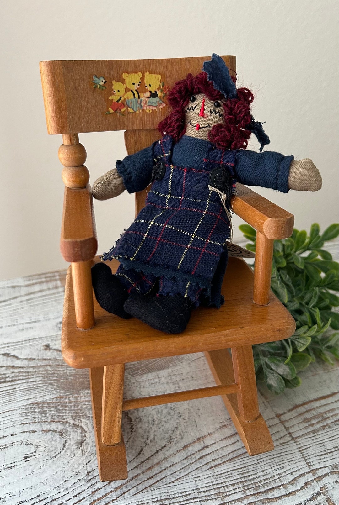 Vintage Strombecker Doll Rocking Chair / Miniature Rocking Chair / Doll ...