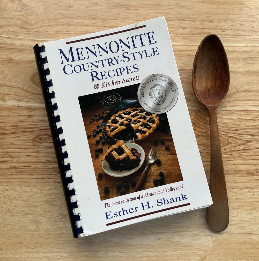 1987 “mennonite Country Style Recipes & Kitchen Hints“ Cookbook ...