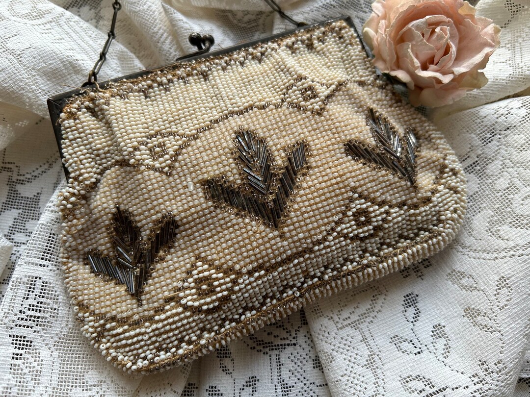 Antique Beaded Purse / Victorian Handbag Accessory / Made in ...