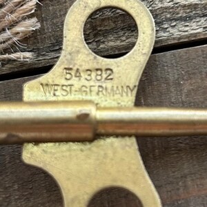 Antique Brass Clock Key / W Germany Grandfather Clock Key / Vintage ...