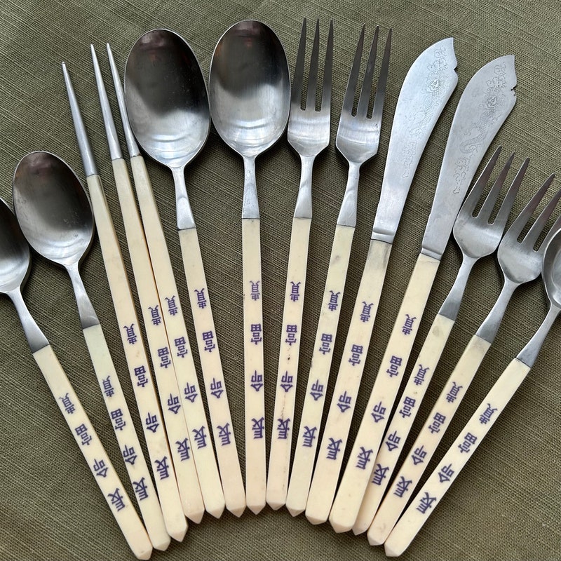 Korean Silverware Set - Etsy