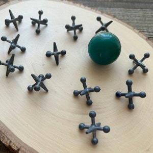 Vintage Cast Aluminum Jacks Game Pieces / Baby Boomer Toys ...