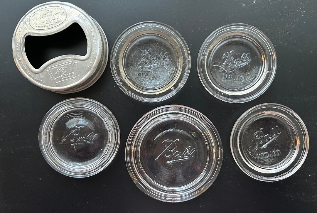 Antique Ball Jar #10 Glass Lid Lot / Vintage Canning Jar Replacement ...