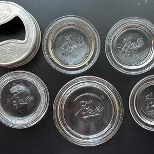 Antique Ball Jar 10 Glass Lid Lot / Vintage Canning Jar Replacement ...