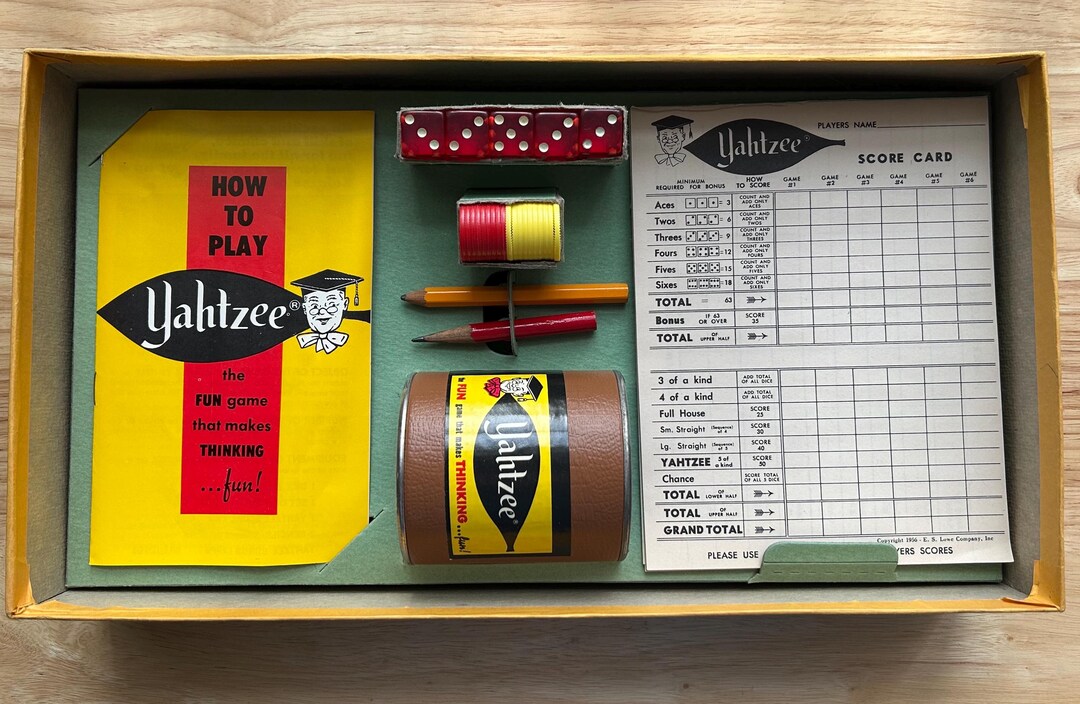 Vintage 1967 Yahtzee Game / Retro Dice Game / Baby Boomer Game - Etsy