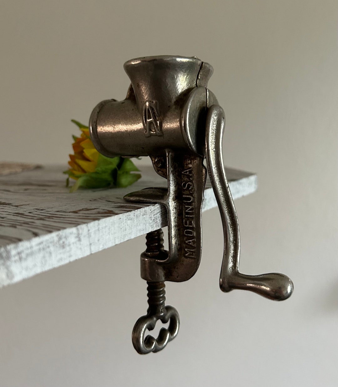 Antique Cast Iron Crank Food Grinder / Miniature Toy Kitchen / Turn of ...